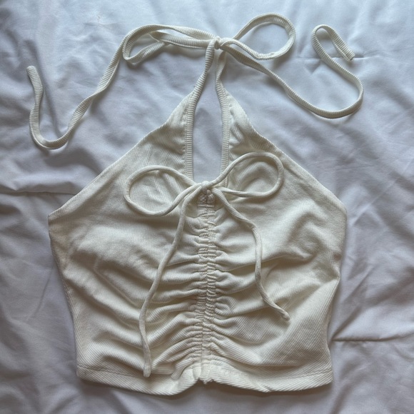 Princess Polly | Tops | Princess Polly White Halter Top | Poshmark